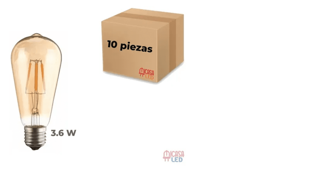 10 focos Edison Vintage Led LabG RT190 | Walmart en línea