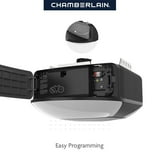 CHAMBERLAIN B6753T Secure View Garage Door Opener w/ LED Lights and ...