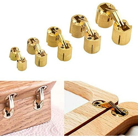 TILIYHELLO 14mm Brass Invisible Hinge - Pure Copper Hidden Hinge - For ...