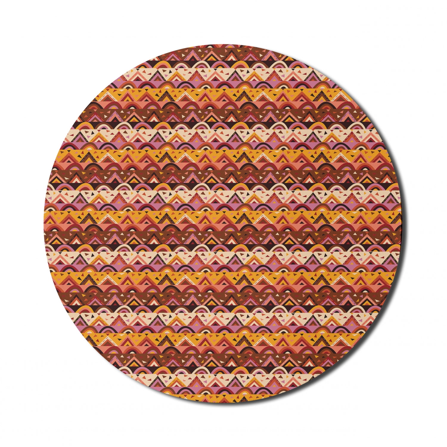 Tribal Mouse Pad for Computers, Mexican Folk Motifs Semicircle and ...
