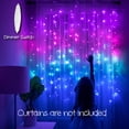 Purple Ombre Mermaid Curtain Lights with Remote for Girls Room, Mermaid ...