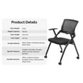 Ktaxon Foldable & Stackable Office Chair with Rolling Wheels ...