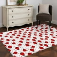 Area Rugs for Living Room 4x6 Ft, Red Black Animals Non Slip Area Rugs ...