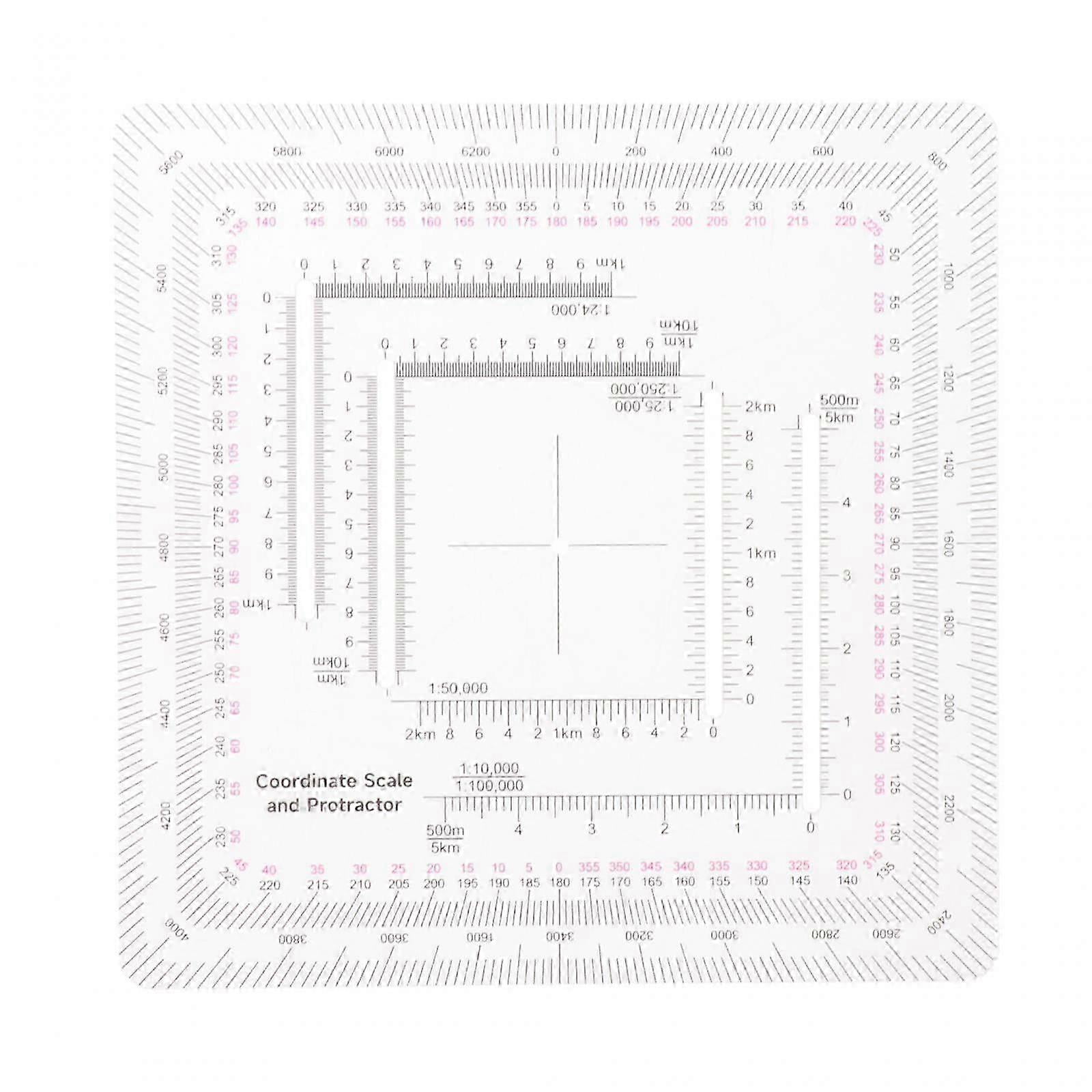 Land Navigation Protractor Protractor for Camping Technical ...
