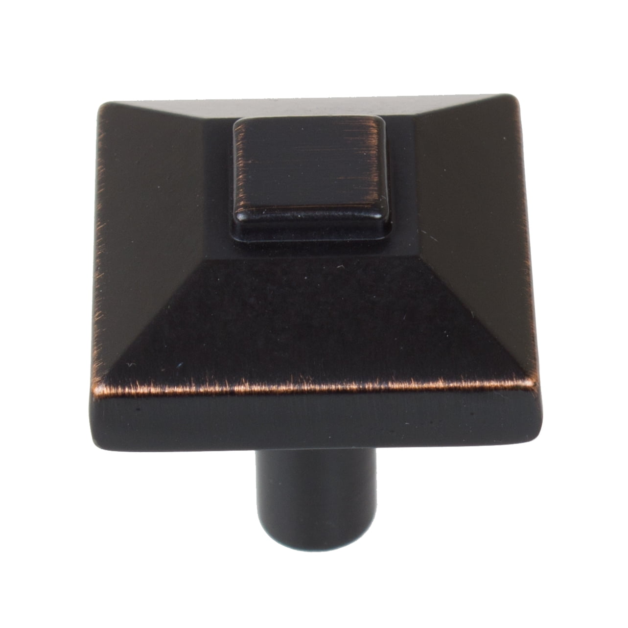 GlideRite 7/8 Inch Classic Square Pyramid Cabinet Knobs, Oil Rubbed ...