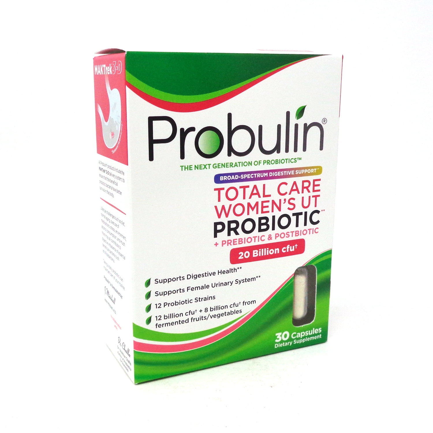 Probulin Total Care Women's UT Probiotic 20 billion cfu - 30 capsules ...