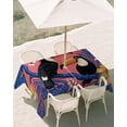 52x70 Inch Outdoor Tablecloth with Umbrella Hole Zipper Rectangle ...