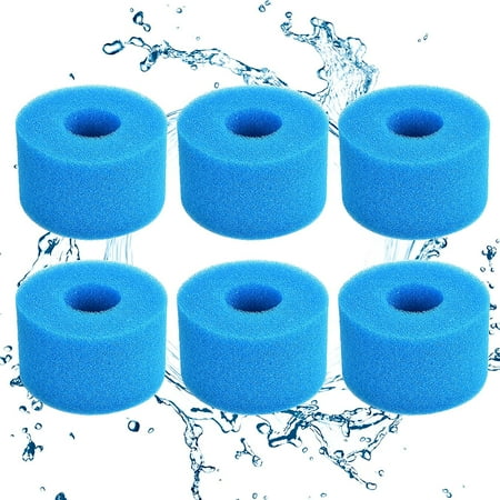 QUETO 6 Pack Type S1 Foam Pool Filter Sponge Filter for Intex Type S1 ...