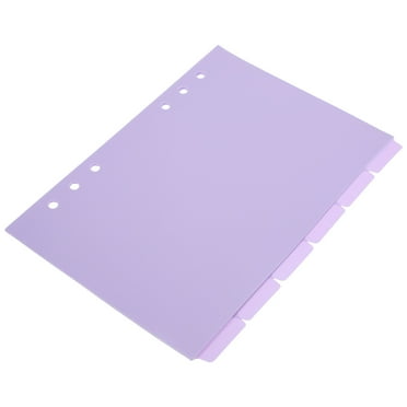 6 Sheets Binder Dividers with Tabs Office Paper Sheet Protectors 6-hole ...