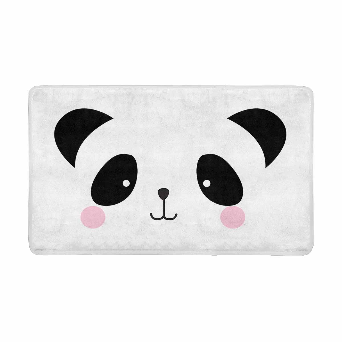 MKHERT Cute Baby Panda Bear Face Doodle Comic Animal Doormat Rug Home ...
