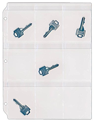 StoreSMART Key Holder - Clear Vinyl Binder Pages - 10-Pack - Top Load ...
