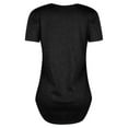 Nlife Womens Fashion Cotton Blend Short Sleeve Lace Up V Neck Top