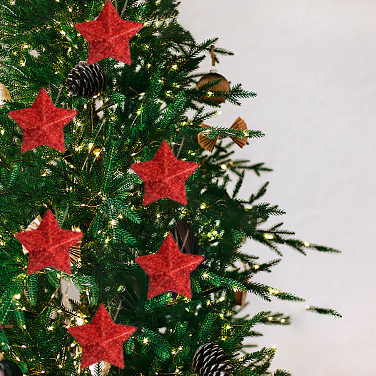 Click here for Kkbbma Savings Clearance 6 Pcs Glitter Star Orname... prices