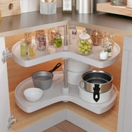 Free Shipping! Dextrus 32-Inch Kidney Shaped 2-Shelf Lazy Susan Corner ...