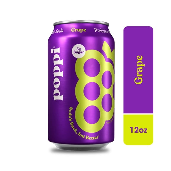 Poppi Grape Prebiotic Soda Cans - Walmart.com