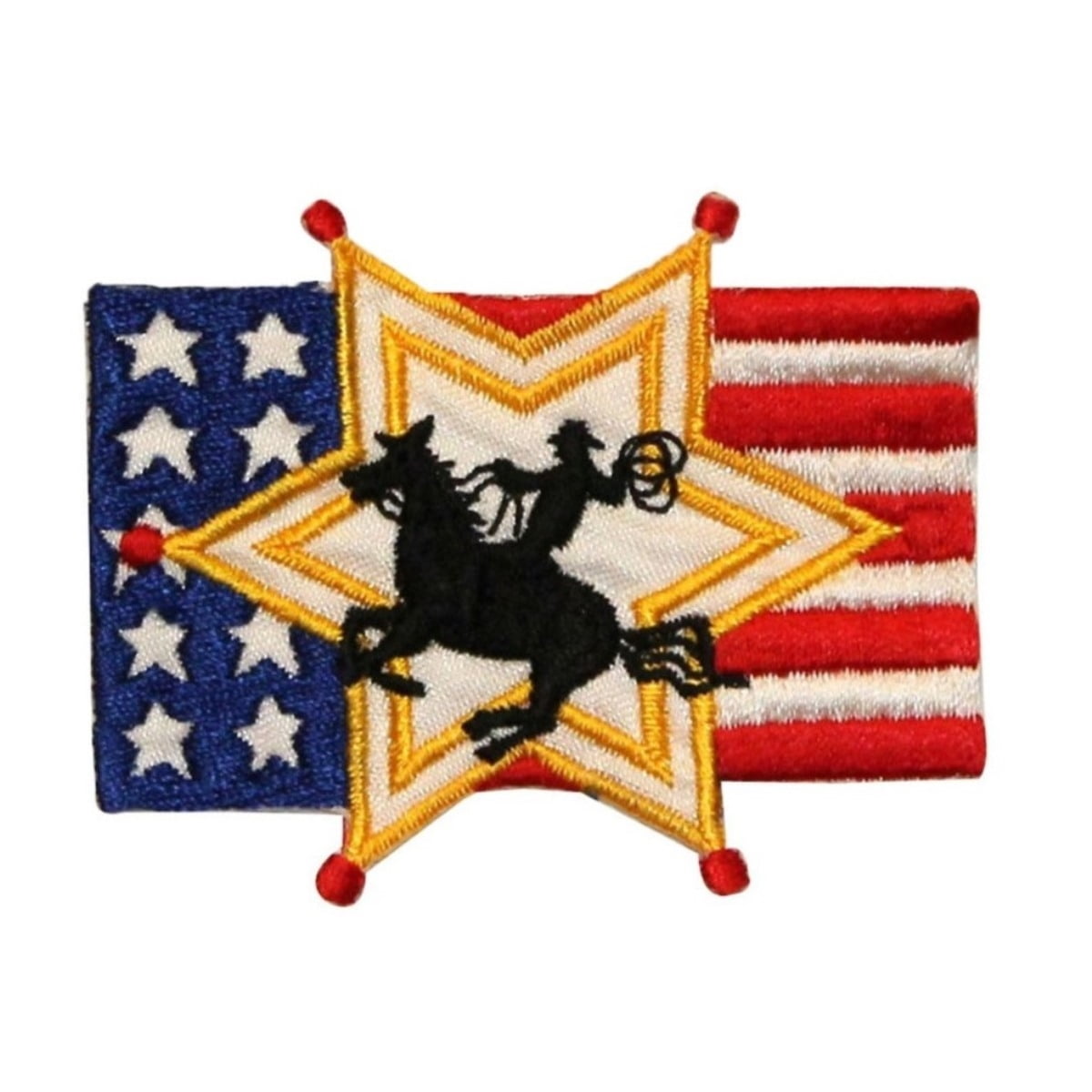 ID 1093A American Cowboy Badge Patch Rodeo Sheriff Embroidered Iron On ...