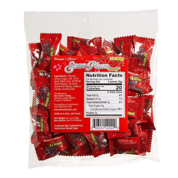 Hawaii's Choice Li Hing Hawaiian Hard Candies - Individually Wrapped ...