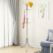 MyGift 2.5-Foot Gold Metal Wall Mounted Coat /Hat Rack, Modern Tree ...