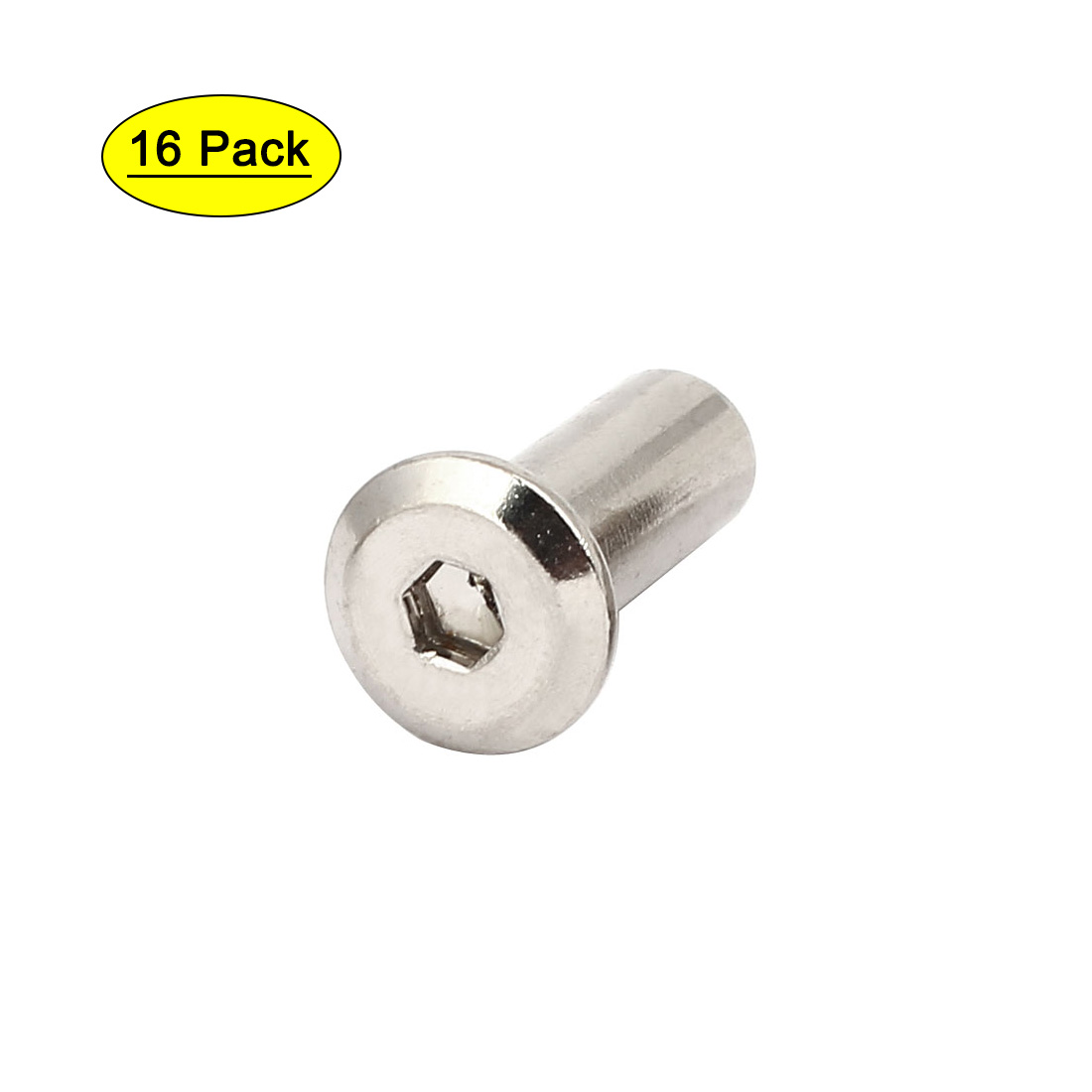 M6x20mm Female Thread Hex Socket Head Nut Furniture Fittings 16pcs ...