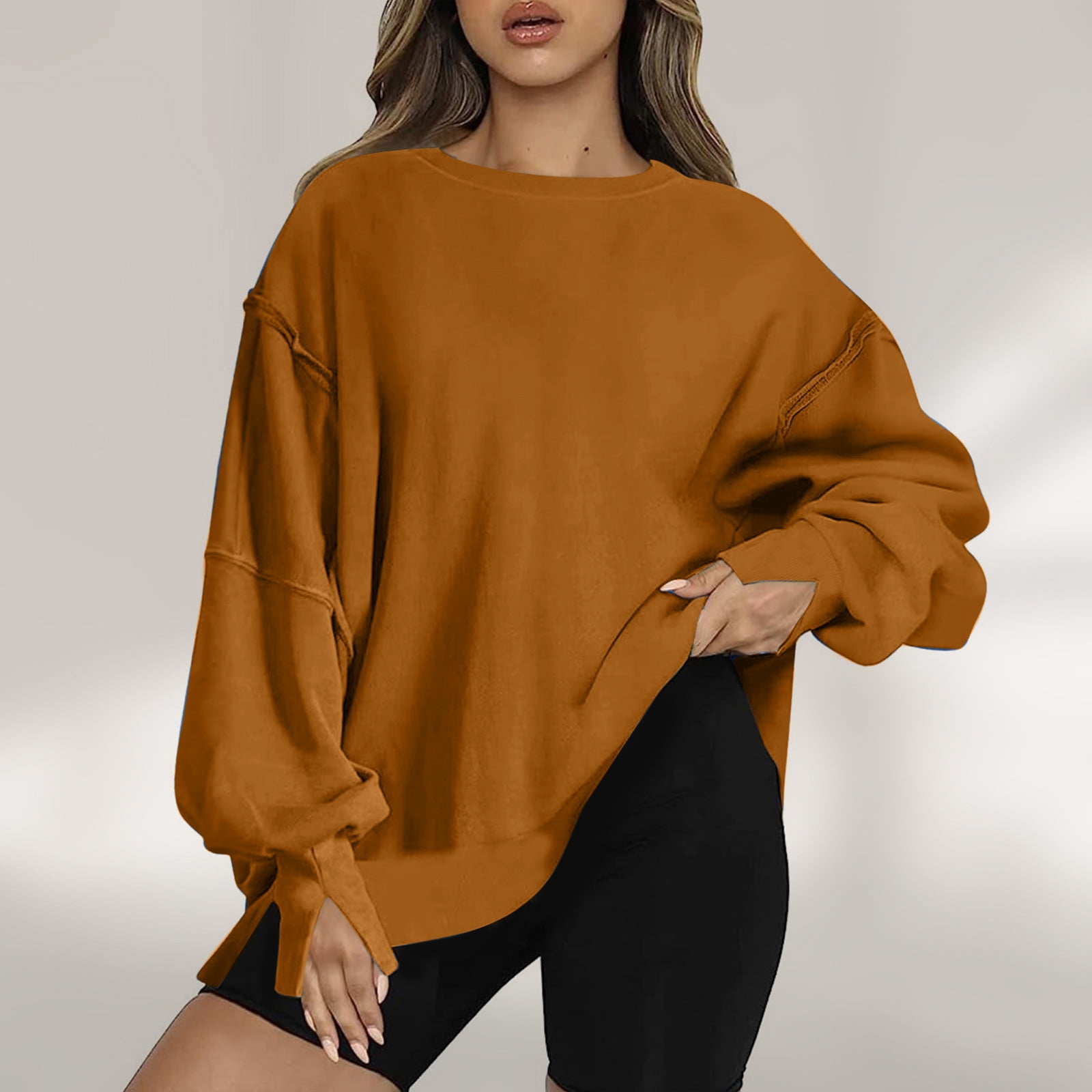 Click here for Dptalr Womens Casual Long Sleeve Round Neck Ladies... prices