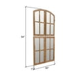 Raelynn Arch Wood Window Pane Wall Mirrors Walnut 27" x 15" (Set of 4 ...