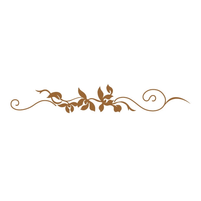 Floral Scroll Decals - Small - Gold - Walmart.com