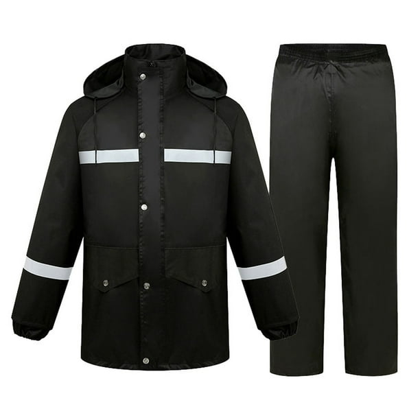Ediodpoh Men's Suits Men's Two Tier Rain Suits Rain Jacket with Pants ...