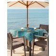 54x54 Square Tablecloth, Turquoise Marble Outdoor Tablecloth with ...