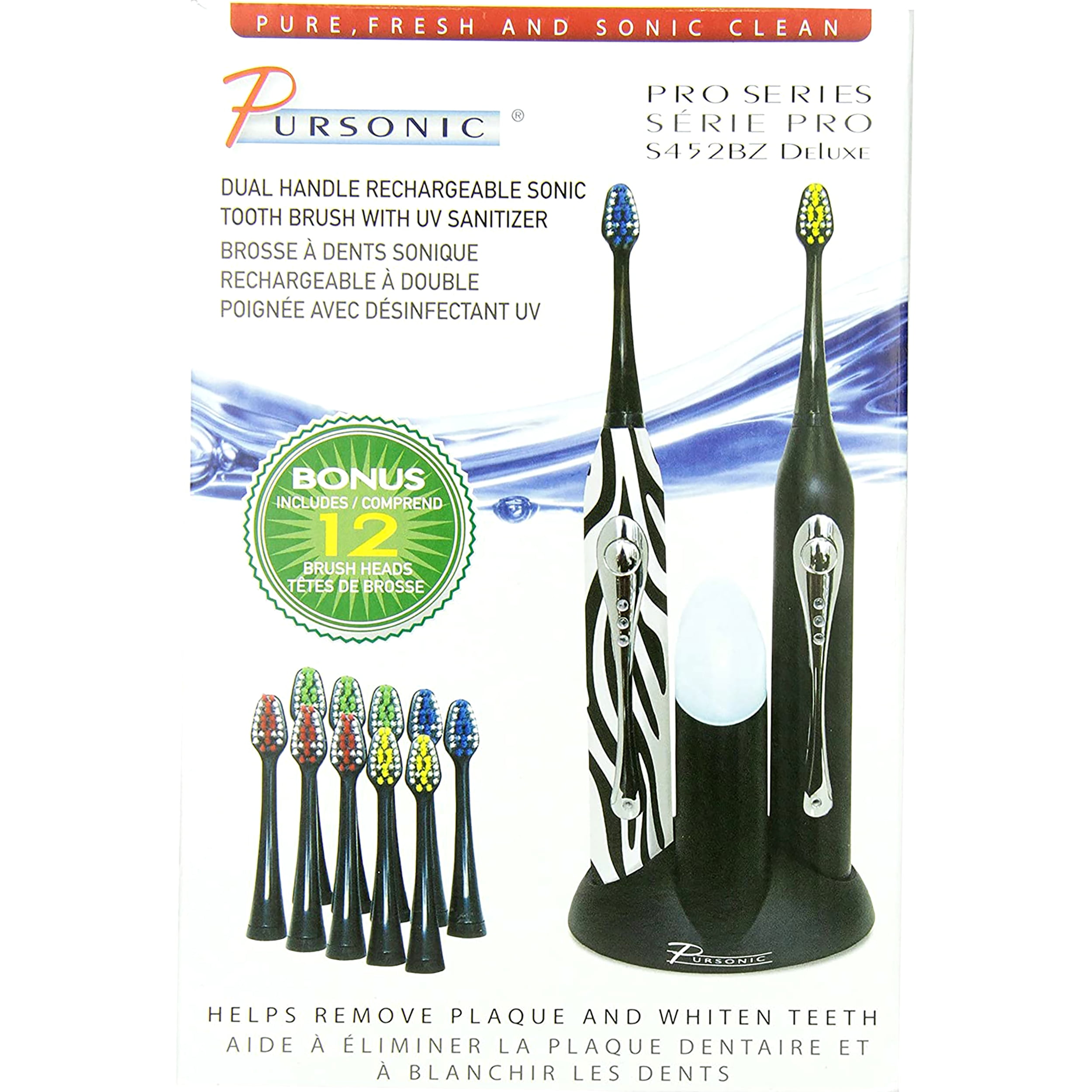 Pursonic Dual Handle Sonic Toothbrush with UV Sanitizer - Walmart.com