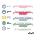 Ello Clear Glass Microwave Safe Food Storage Container - Walmart.com
