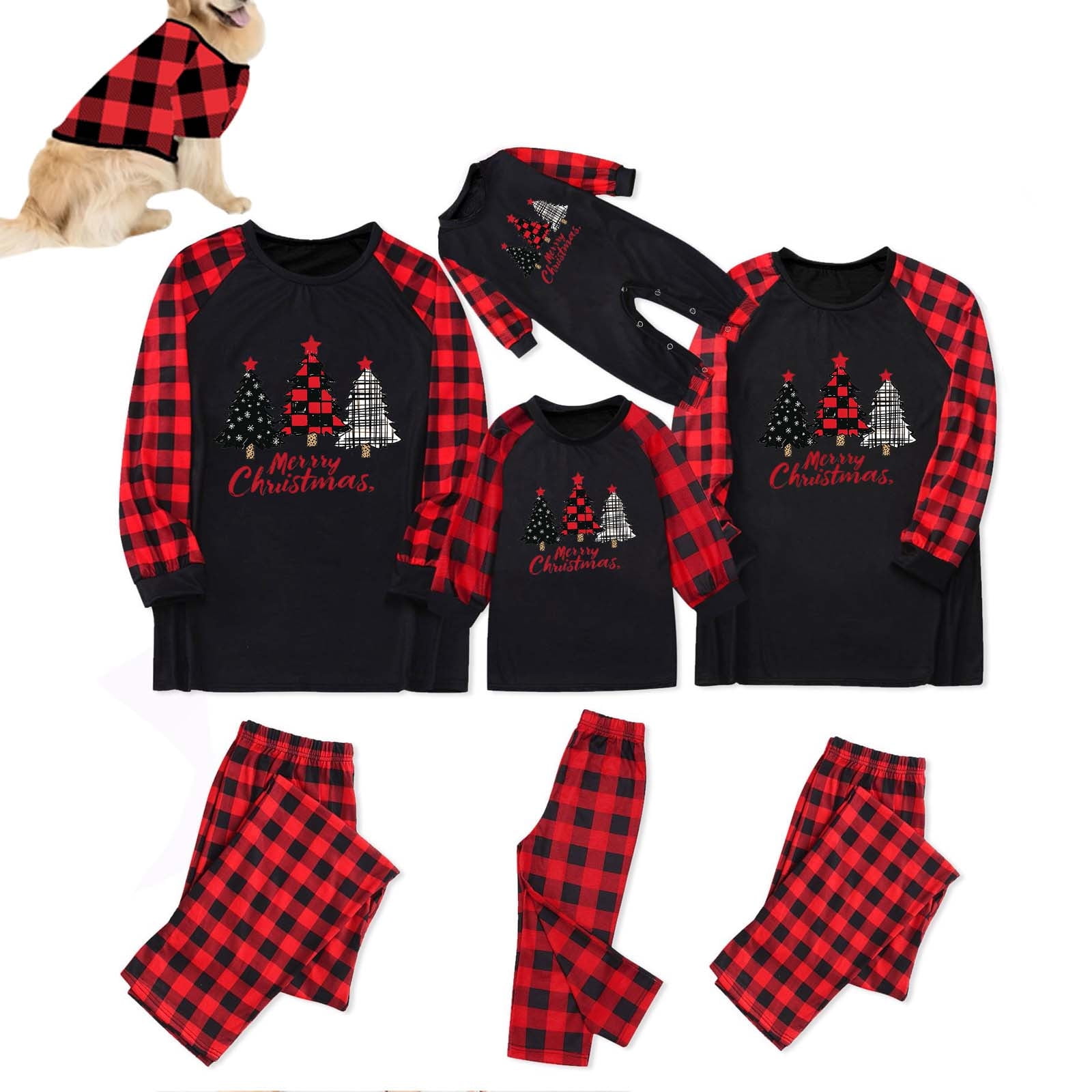 Click here for Pisexur Family Christmas Pajamas With Dog Fashion... prices