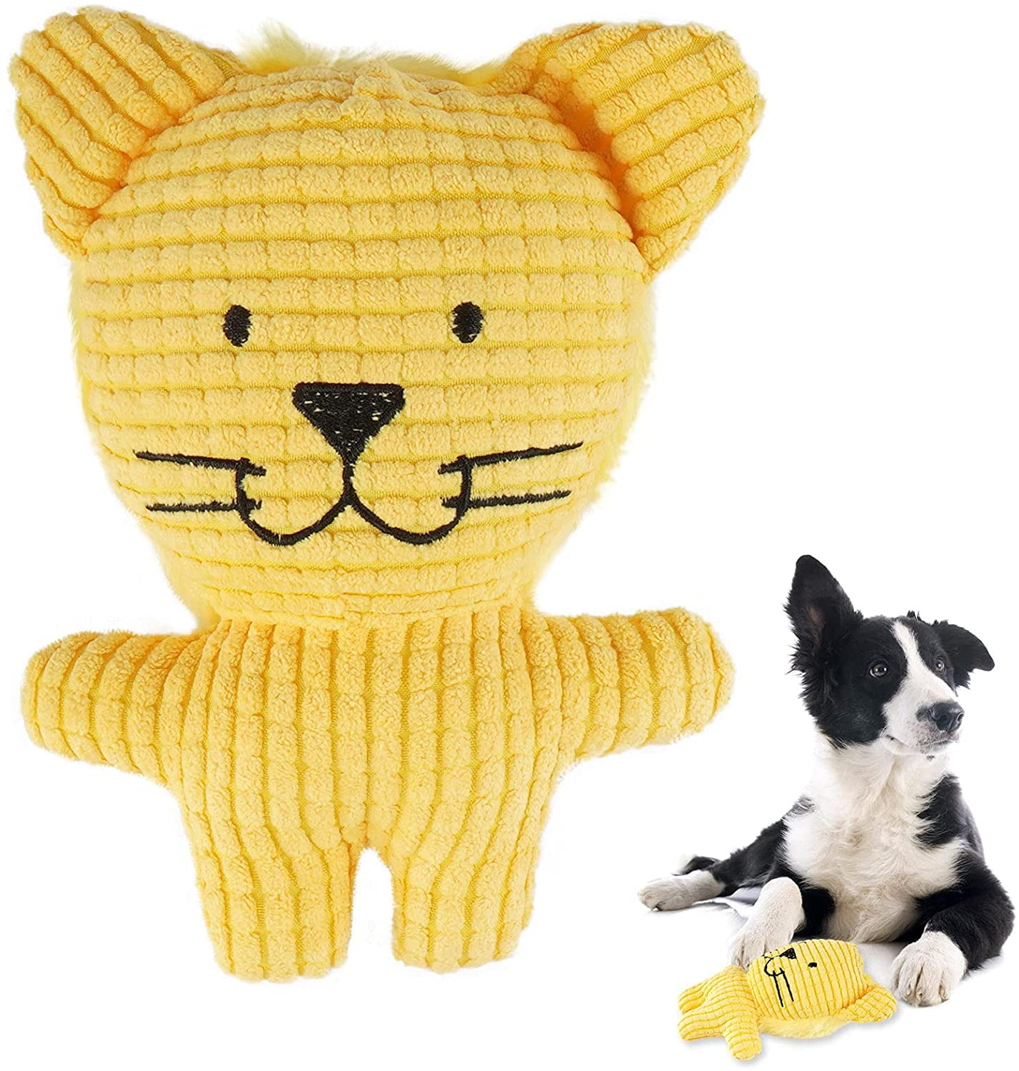 Walbest Dog Plush Toys with Squeaker Soft Cotton Puppies Stuffed Chew ...