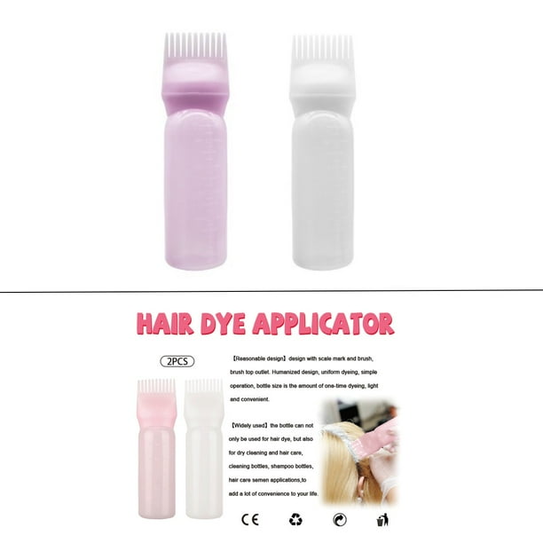 Paquete de 2 cepillos para tinte para el cabello, botella aplicadora de ... Paquete de 2 cepillos para tinte para el cabello, botella aplicadora de ...