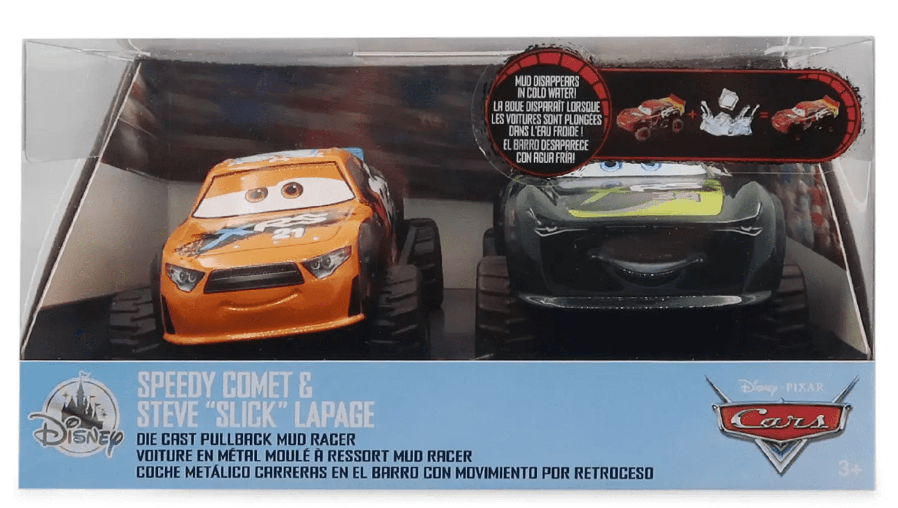 Disney Parks Pixar Cars Speedy Comet & Steve Slick Lapage Pullback Car ...