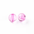 500g Transparent Acrylic Beads Round Pearl Pink 8x7mm Hole: 2mm about ...