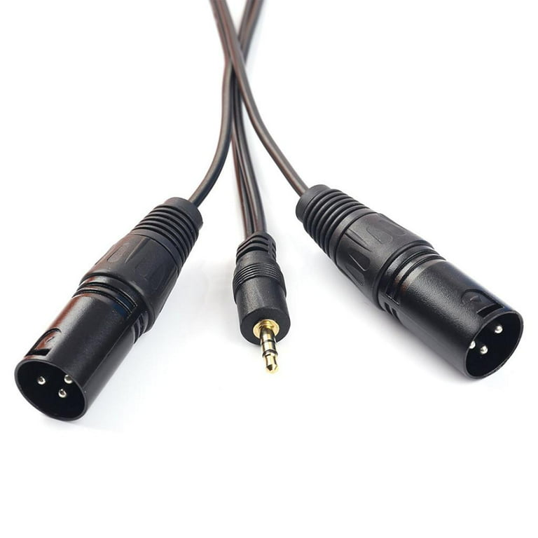 Dual XLR Male To 3.5mm Cable, Unbalanced Dual Male XLR To 1 Dual XLR Male To 3.5mm Cable, Unbalanced Dual Male XLR To 1