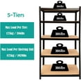 5 Level Metal Shelf, Adjustable Heavy Duty Steel Wire Shelving Unit for ...