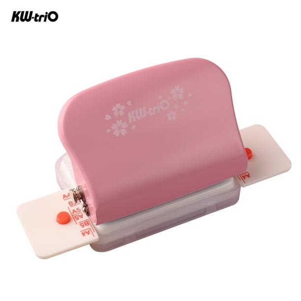 Kw Trio 6 Hole Paper Punch Handheld Metal Hole Puncher 5 Sheet Capacity