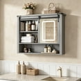 31" Farmhouse Bathroom Wall Cabinet, Medicine Cabinet with Mirror, Over ...