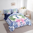 Catabedysis Bows Alphabet I 7-Piece King Bedding,Vintage Boho Flowers ...