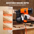 CN83N Coil Siding Nailer 2" to 3-1/4" 15 Degree Pneumatic Nail Gun ...