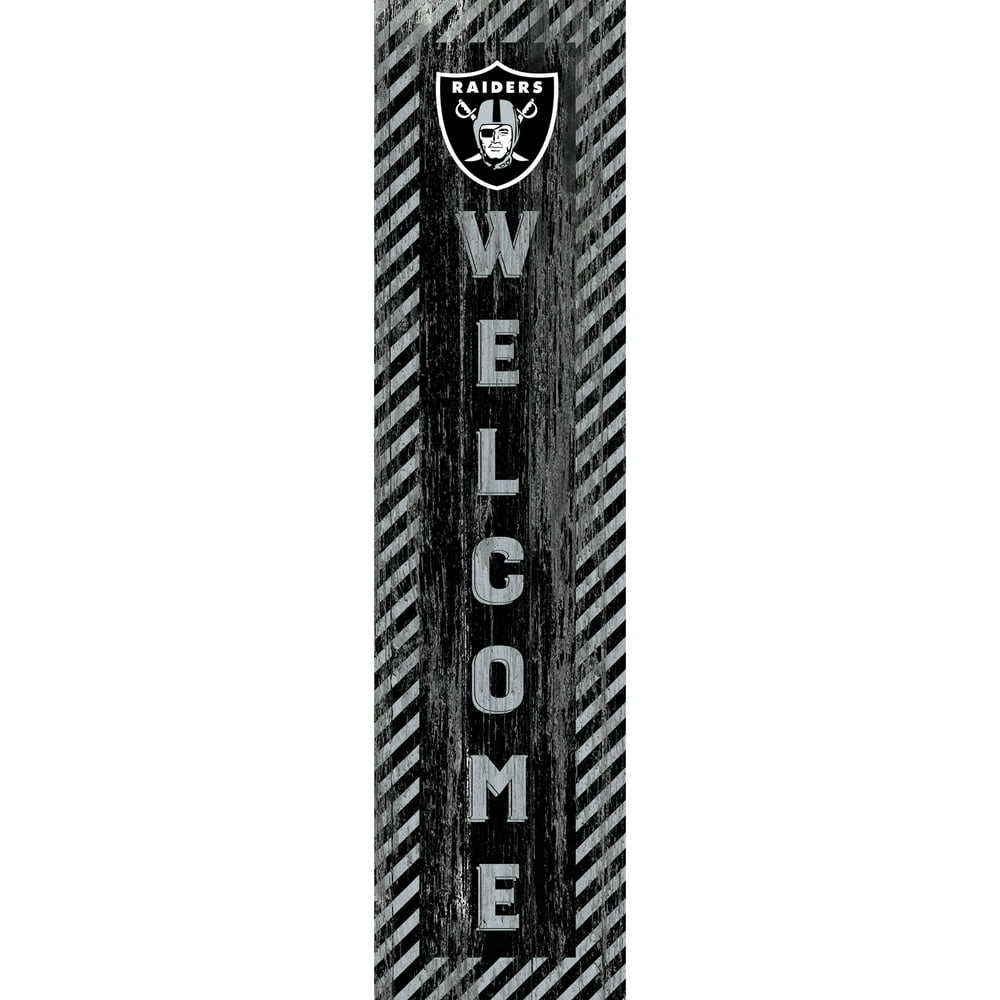Las Vegas Raiders 12'' x 48'' Door Leaner Welcome Sign - Walmart.com ...