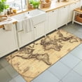 Area Rug 2x6ft Retro World Map Area Rugs for Kitchen Runner Rug South ...