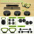 4-in-1 Adjustable Dumbbell Set: Kettle Weight 88 LBS for Home Gym, With ...