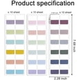 Sticky Book Tabs 360PCS Notebook Colorful Book Annotation Tabs Kit ...