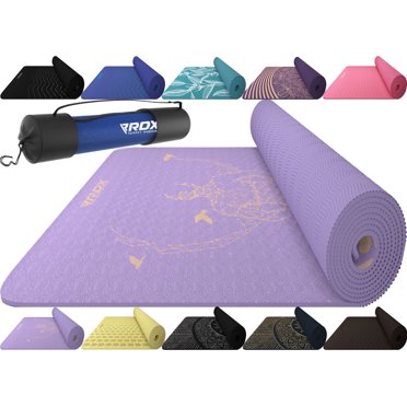 AUM High Density HD Foam Tech Yoga Exercise Mat - 72 In. x 24 In. x 1/2 ...
