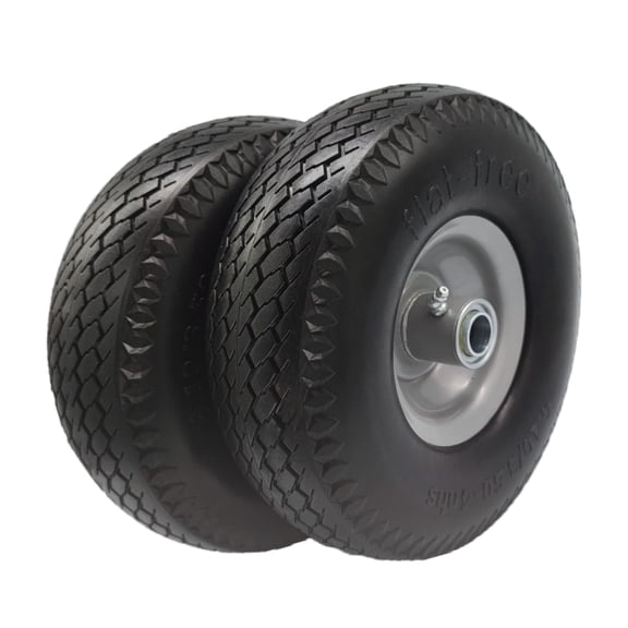 Walmart Pneumatic Utility Flat Free Tires 4.10/3.50-4 with 3/4 & 5/8 ...