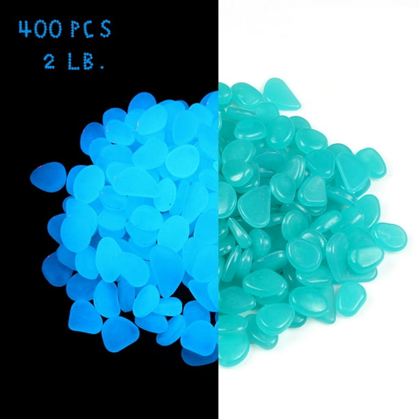 Glow in the Pebbles Stones, 2lb 400PCS, for Indoor and Outdoor Walkways ...