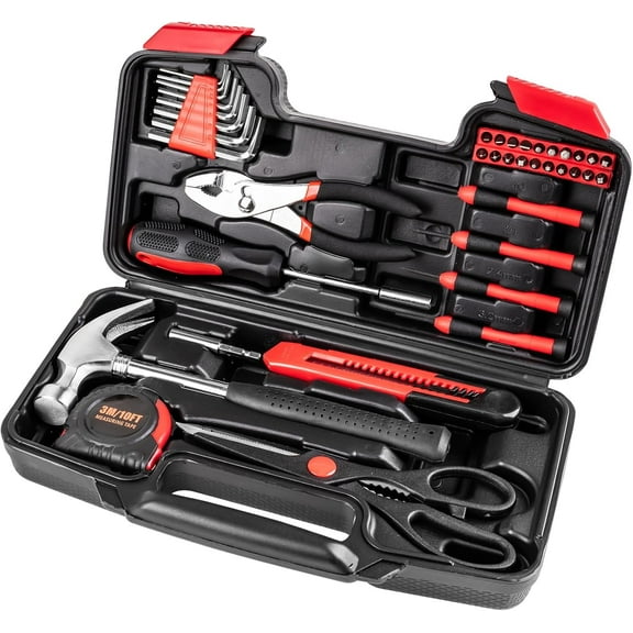 TiokMc Tool Kit 148 Piece, General Household Basic Hand Tool Set with ...