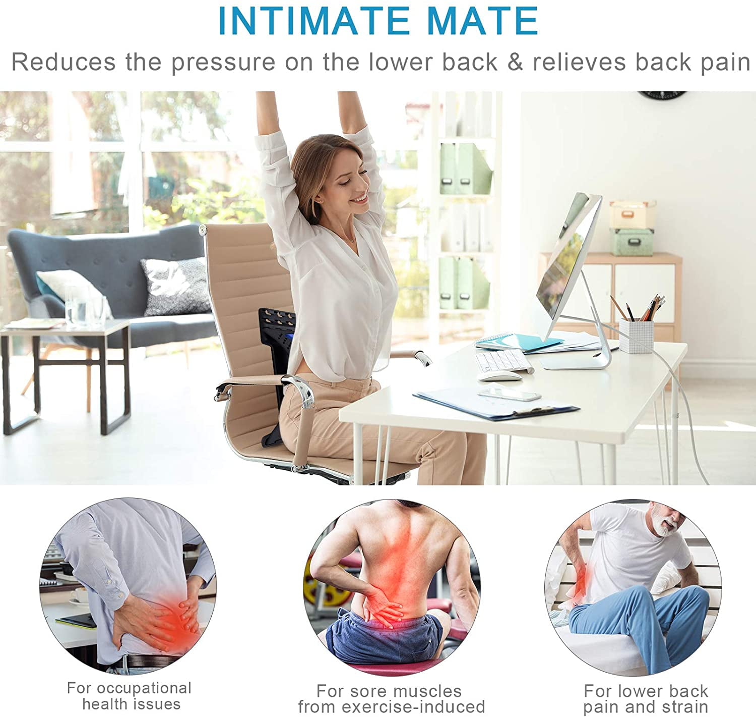 Back Stretcher, Arched Lumbar Back Stretcher for Pain Relief, Lower ...